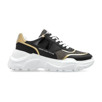 Versace Jeans Couture Sneakers mit schimmerndem Glitzer - - Shoes - Damen - Schwarzk - 37 EU