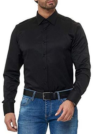 Red Bridge Chemise pour Homme à Manches Longues et Coupe Droite de la Meilleure qualité Noir