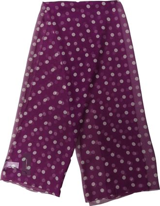 Dolce & Gabbana Polka Dot Silk Scarf - Purple