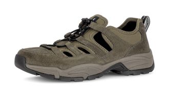 Gabor Slip-On Sneaker PIUS GABOR, Herren, Gr. 9 (43), fango, Textil, Veloursleder, Schuhe, Slipper, Halbschuh, Freizeitschuh, in Komfortweite G