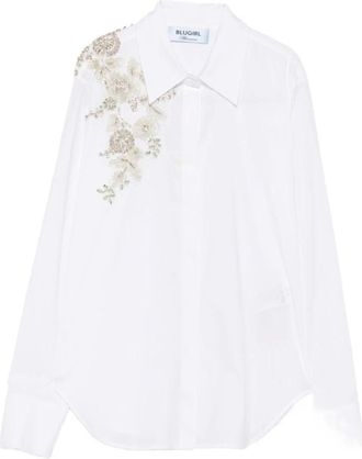 Blugirl Femme, Blouses et Chemises, Blanc, Taille: 42 FR Blugirl Chemises White