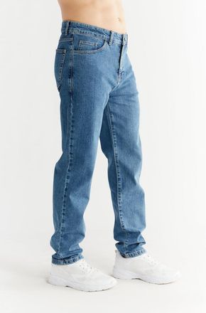 Evermind Herren vegan Jeans Straight Fit Saphirblau