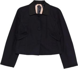 N&deg;21 Femme, Vestes, Bleu, Taille: 44 FR Caban Tessuto