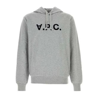 A.P.C. A.p.c., Homme, Sweatshirts et sweats &agrave; capuche, Gris, Taille: L Confortable SweaT-shirt en Coton Gris