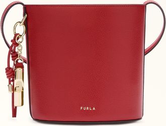Furla Roxie Beuteltasche M1 Red Rot Strukturiertes Leder Damen