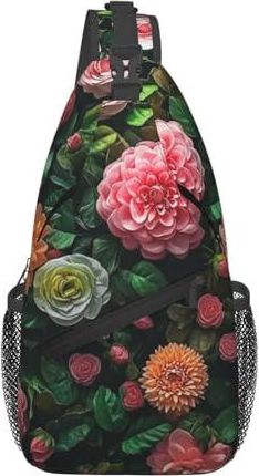 Generic Sac &agrave; bandouli&egrave;re romantique &agrave; motif floral - Sac &agrave; dos de voyage pour homme - Sac &agrave; dos de randonn&eacute;e
