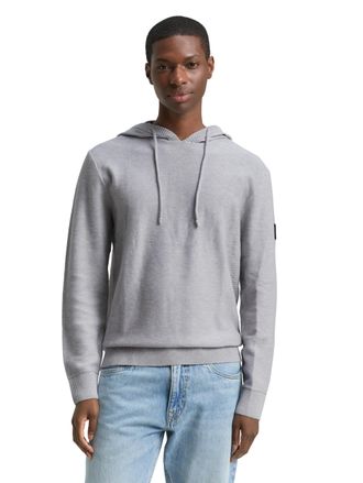 Tom Tailor Herren 1049400 Pullover, 15398-Light Stone Grey Melange, Medium