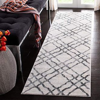 Safavieh Ilya Tapis Traditionnel dinspiration Vintage en polypropylène tissé 62 X 240 cm Ivoire/Gris