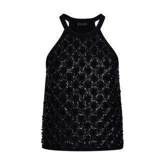 Liu Jo Femme, Tops, Noir, Taille: 40 FR Top avec ornement de bijoux