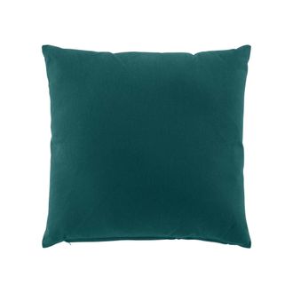 Douceur d'Intérieur Twily Kissen mit abziehbarem Bezug (45 x 45 cm), Emerald, Baumwolle/Recycling-Polyester