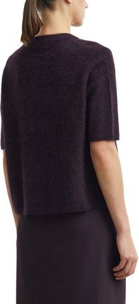 Comma Strickpullover Halbarm-Pullover aus Wolle / Rundhals