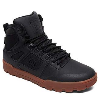 DC Dc Shoes Homme Pure High-Top Winter Boot Basket, Black/Gum, 41 EU