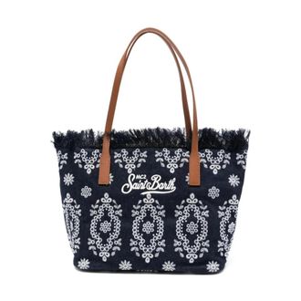 MC2 Saint Barth City Bag Mid Fringe Sangallo - - Bags - Damen - Blau - ONE SIZE