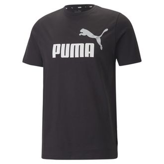 Puma Herren ESS+ 2 Col Logo Tee T-Shirt, Black-White, 3XL
