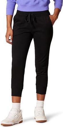 Amazon Essentials Pantacourt de Jogging en Polaire (Disponible en Grande Taille) Femme, Noir, XXL