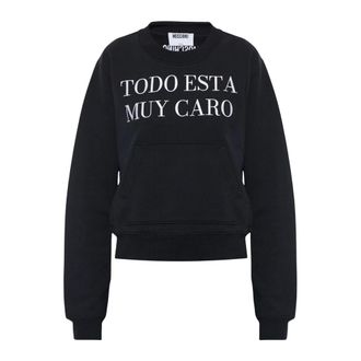Moschino Sweatshirt Mit Gesticktem Logo - - Sweatshirts & Hoodies - Damen - Schwarzk - XS