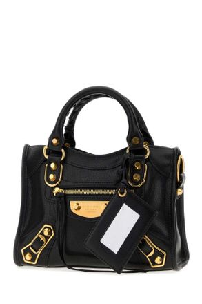 Balenciaga Womens Black Leather Mini Le City Uptown Handbag Borse A Mano Bag