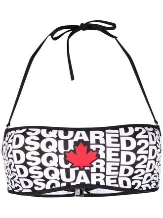 Dsquared2 haut de bikini &agrave; design r&eacute;versible - Noir