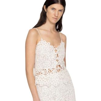 Sea NY Blumiges Spitzen Tanktop Iyla - - Tops - Damen - Wei&szlig; - S