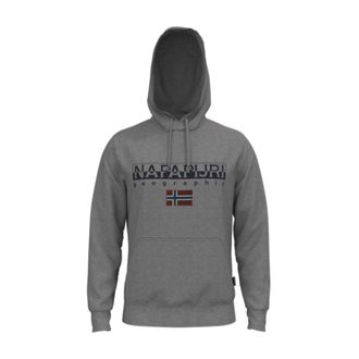 Napapijri Grauer Baumwoll-Hoodie Stilvoller Komfort - - Sweatshirts & Hoodies - Herren - Grau - XL