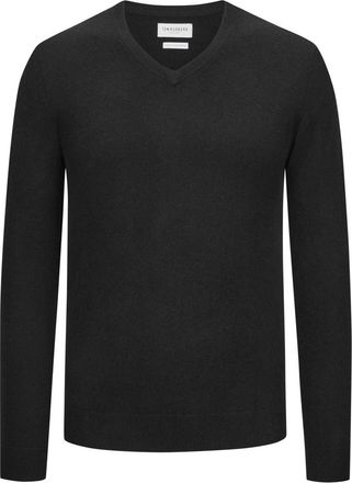 Tom Rusborg Leichter Kaschmirpullover mit V-Ausschnitt in