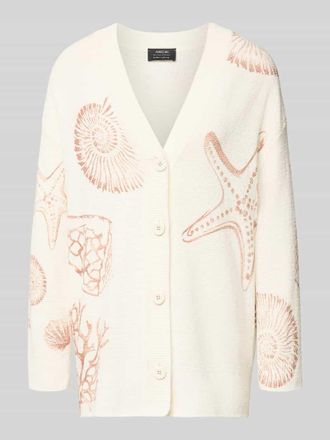 Marc Cain Cardigan mit V-Ausschnitt im Allover-Look
