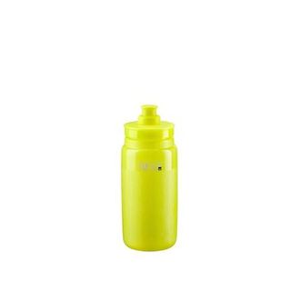 Elite Fly Tex Bidon Cyclisme 550ml Jaune Fluo - Gourde V&eacute;lo Ultral&eacute;ger Sans BPA Texture TEX - Pour Route VTT Gravel