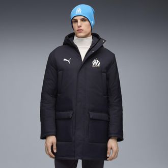 Puma Veste dentra&icirc;nement dhiver Olympique de Marseille Homme, V&ecirc;tements, Bleu, XS