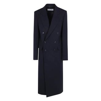 Dries Van Noten Long Wool Coat - Femme - Manteaux - Noir - Taille: 42 FR