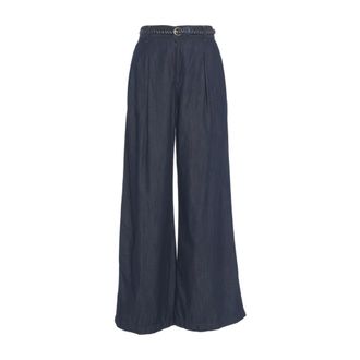 Liu Jo Femme, Pantalons, Bleu, Taille: W28 Pantalon &Eacute;vas&eacute; en Denim Bleu