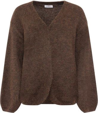 Zwillingsherz Strickjacke offen, ohne Verschluss, mit Wollanteil