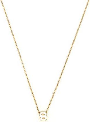 Luxenter Collier Alphabet finition or 18 carats - Lettre S, Mediano, Métal, Sans pierre précieuse