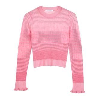 Cecilie Bahnsen Rundhals-Strickpullover - - Knitwear - Damen - Rosa - L