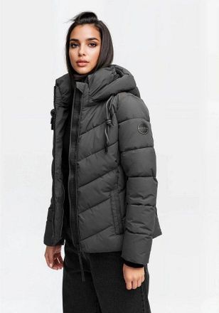 Marikoo Winterjacke Sahnemausii mit abnehmbarer Kapuze und hohem Kragen