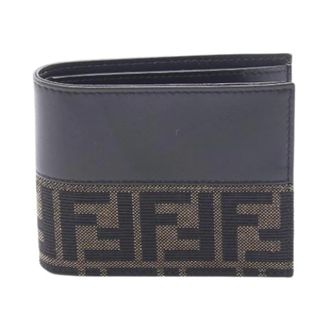 Fendi Portefeuille Pre-owned Zucca en toile et cuir - Homme - Pre-owned - Brun - Taille: ONE Size