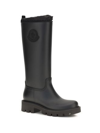 Moncler Womens Waterproof Knee-High Kickstream Boots Black Upper: Pvc; Sole: Rubber