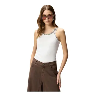 Pinko Pinko, Femme, Tops, Blanc, Taille: 40 FR Coriandoli Canotta