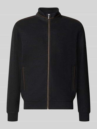Bugatti Sweatjacke mit Label-Details