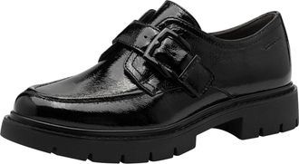 Tamaris Comfort Damen Slipper Rund mit Schnalle, Schwarz (Black Patent), 38 EU