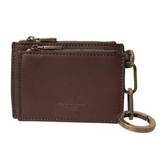 Dolce & Gabbana Luxuri&ouml;ser Leder Schl&uuml;sselanh&auml;nger M&uuml;nz Geldb&ouml;rse - - Accessories - Herren - Braun - ONE SIZE