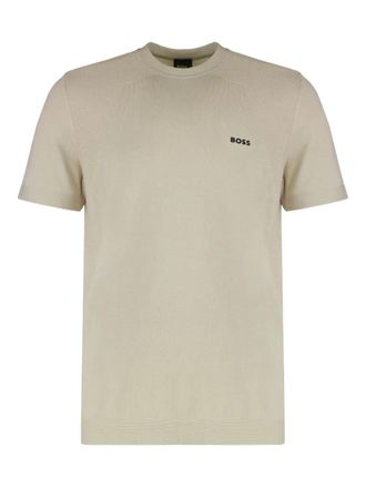 BOSS T-Shirt mit Logo - Nude