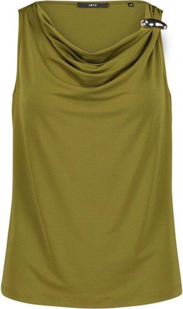 Zero T-Shirt Damen mit Wasserfallausschnitt (1-tlg) Material