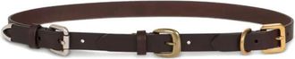 Etro Etro G&uuml;rtel - Slim Calf Leather Belt - Gr. 85 - in Rot - f&uuml;r Damen