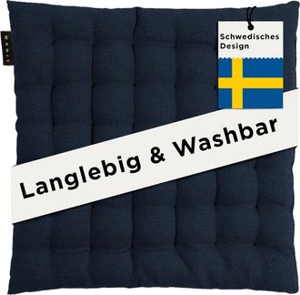 Linum Pepper Stuhlkissen 40x40 aus 100% Baumwolle, Premium Sitzpolster f&uuml;r K&uuml;che, Esszimmer und Outdoor, Komfortables Sitzkissen Stuhl, formstabil, Sitzkiss