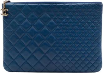 Chanel Pre-owned Cuir sacs-chanel - Femme - Pre-owned - Bleu - Taille: ONE Size