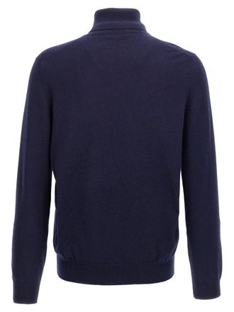 Brunello Cucinelli Cashmere Turtleneck Sweater - Navy