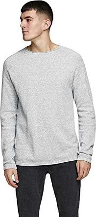 Jack & Jones Homme Jack&Jones Pull Standard de la Marque danoise, Gris Clair chiné, XS