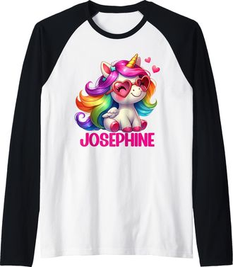 BDAZ Josephine Einhorn-Name, personalisiertes Design Raglan