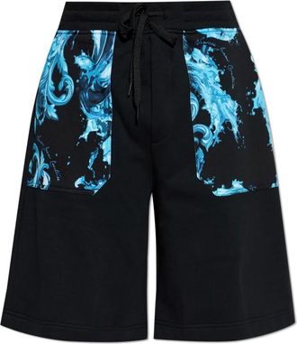 Versace Jeans Couture Homme, Shorts, Noir, Taille: M Barocco Pattern Sweatshorts