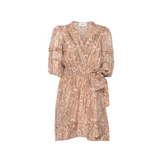 BA&SH Femme, Robes, Multicolore, Taille: 40 FR Robe col en V